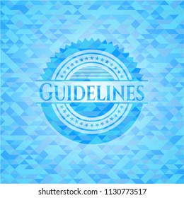 Guidelines Sky Blue Emblem Mosaic Background Stock Vector (Royalty Free ...