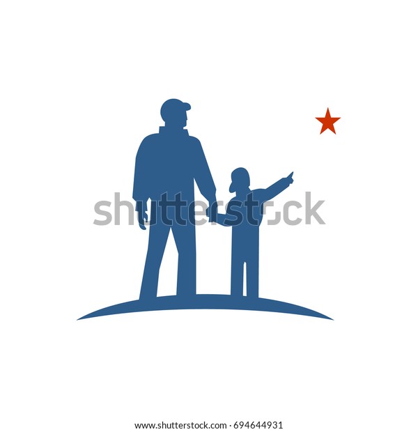 Guiding Hand Logo 스톡 벡터(로열티 프리) 694644931