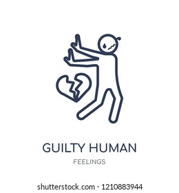 Guilty Human Icon Guilty Human Linear Stock Vector (Royalty Free ...