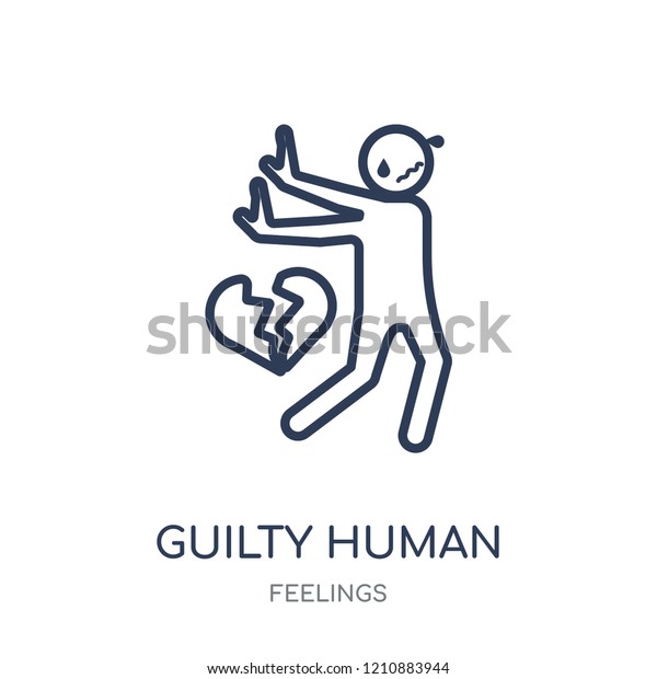 Guilty Human Icon Guilty Human Linear Stock Vector (Royalty Free ...