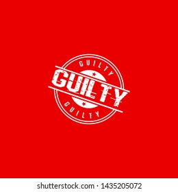 Guilty Rubber Stamp Vector Illustrationrubber Stamp Stock Vector ...