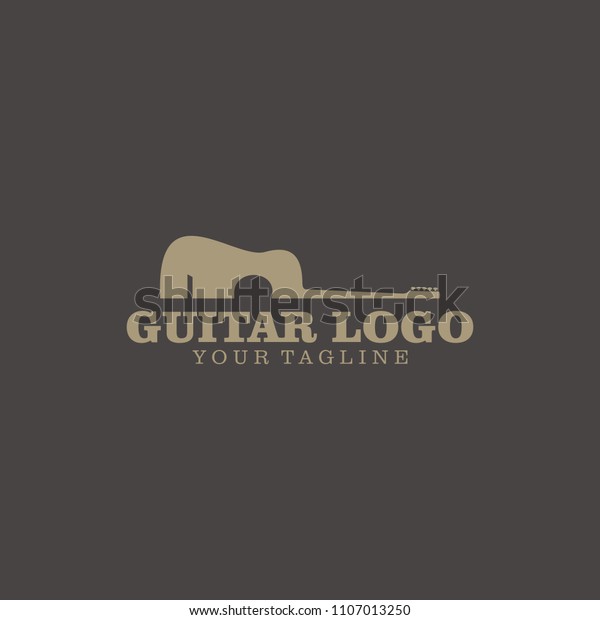 Guitar Logo Design Stock Vector (Royalty Free) 1107013250