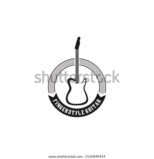 Guitar Logo Design Simple Minimalist Design Stock Vector (Royalty Free ...