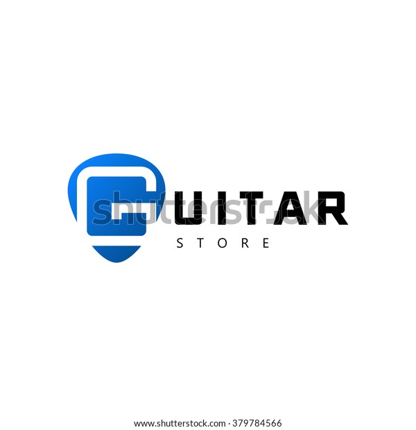 Guitar Store Logo Stock Vector (Royalty Free) 379784566