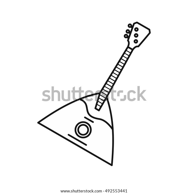 Guitar Triangle Icon Outline Style Isolated Stock Vector (Royalty Free ...