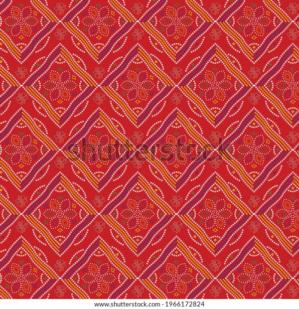 Gujarati Colourful Chunri Vector Design Chunri Stock Vector (Royalty ...