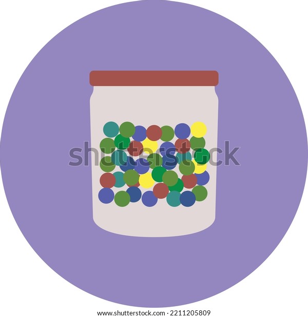 Gum Balls Candy Jar Design Vector Stock Vector (Royalty Free ...