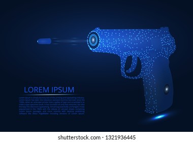 Gun Abstract Polygon Low Poly Lines Stock Vector (Royalty Free ...