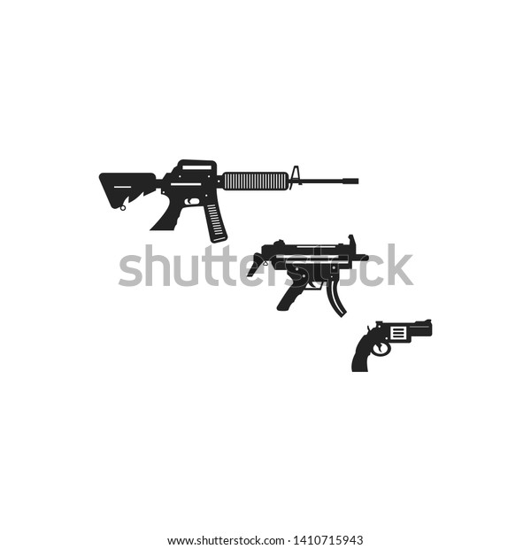 Gun Army Logo Design Vector Illustration Stock Vector (Royalty Free ...