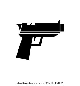 Gun Black Icon Vector Isolated On Stock Vector (Royalty Free ...