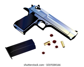 Gun Blood Stains Illustration: เวกเตอร์สต็อก (ปลอดค่าลิขสิทธิ์ ...