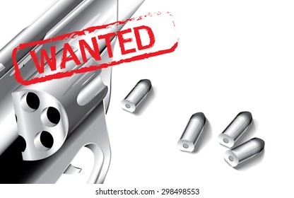 Gun Bullet Wanted Stock Vector (Royalty Free) 298498553 | Shutterstock