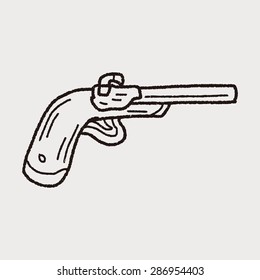 Gun Doodle Stock Vector (Royalty Free) 709208047