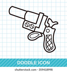 Gun Doodle Stock Vector (Royalty Free) 359418998 | Shutterstock