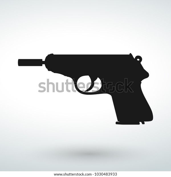 Gun Icon Black Stock Vector (Royalty Free) 1030483933 | Shutterstock