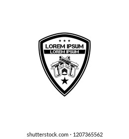 Gun Pistol Shield Vector Firearms Logo: Vector có sẵn (miễn phí bản ...