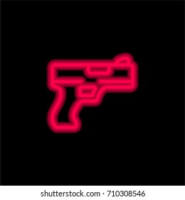 Gun Red Glowing Neon Ui Ux Stock Vector (Royalty Free) 710308546 ...