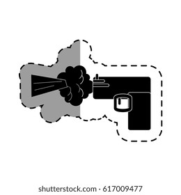 Gun Shoot Comic Art Icon Stock Vector (Royalty Free) 617009477