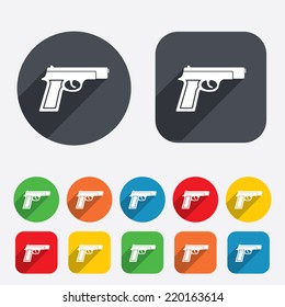 Gun Sign Icon Firearms Weapon Symbol Stock Vector (Royalty Free) 220163614