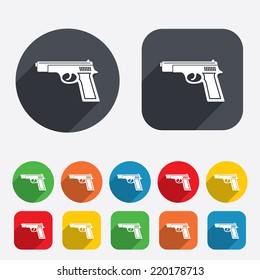 Gun Sign Icon Firearms Weapon Symbol: เวกเตอร์สต็อก (ปลอดค่าลิขสิทธิ์ ...