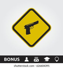 Gun Square Sign Stock Vector (Royalty Free) 626604395 | Shutterstock