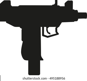 Gun Weapon Uzi: vector de stock (libre de regalías) 495188956 ...