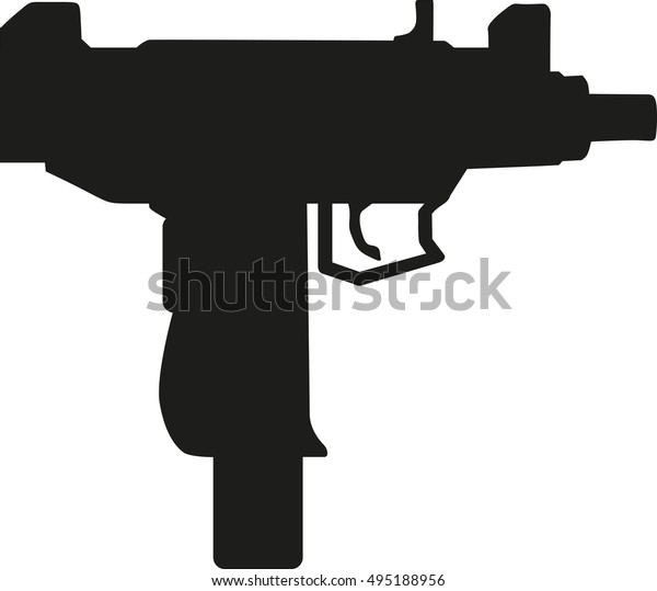 Gun Weapon Uzi: vector de stock (libre de regalías) 495188956 ...