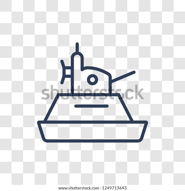 Gunboat Icon Trendy Linear Gunboat Logo Stock Vector (Royalty Free ...