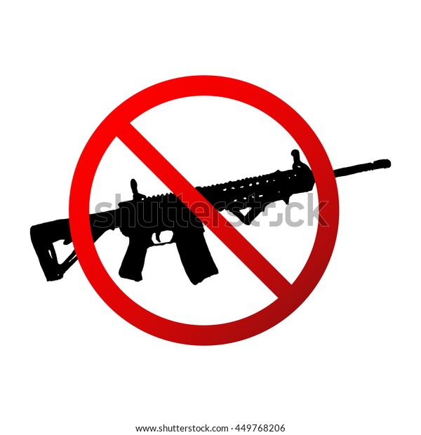 Guns Prohibited Sign Illustration Design Over Stock Vector (Royalty ...