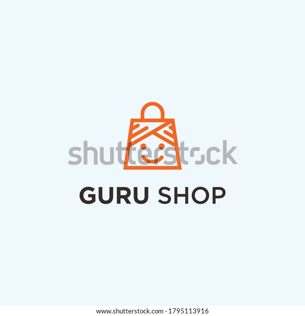 Guru Bag Logo Design Vector Silhouette Stock Vector (Royalty Free ...