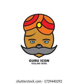 Guru Icon Logo Template Design Vector Stock Vector (Royalty Free ...