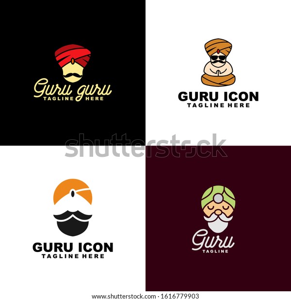 Guru Logo Design Vector Template Stock Vector (Royalty Free) 1616779903