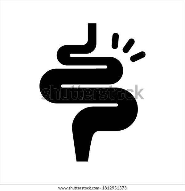 Gut Constipation Icon Designintestines Icon Symbol Stock Vector ...
