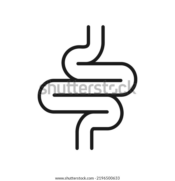Gut Constipation Icon Designintestines Icon Symbol Stock Vector ...