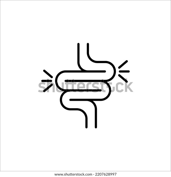 Gut Constipation Icon Designintestines Icon Symbol Stock Vector ...