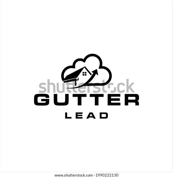 Gutter Home Logo Lead Conceptwith Cloud Stock Vector (Royalty Free ...