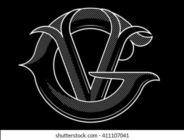 Gv Initial Logo Stock Vector (Royalty Free) 411107041 | Shutterstock