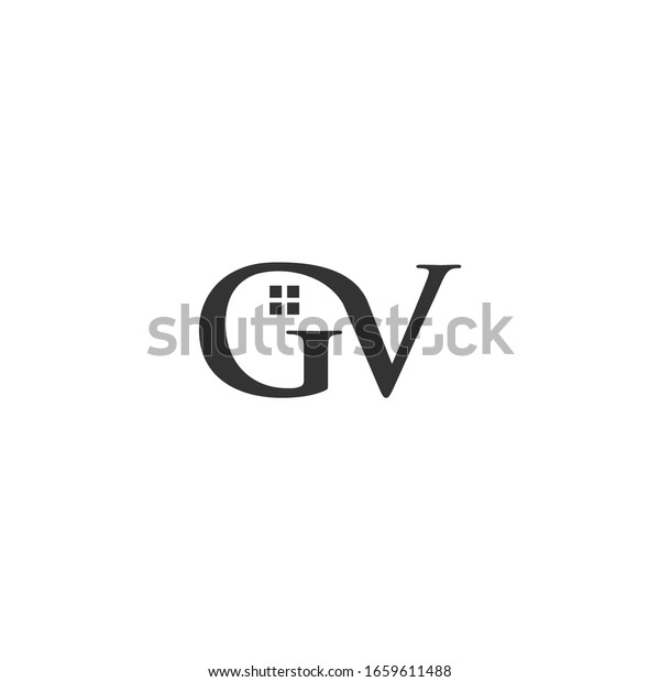 Gv Letter Logo Window Symbol Logos Stok Vektör (Telifsiz) 1659611488 ...