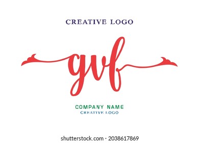 Gvf Lettering Logo Simple Easy Understand Stock Vector (Royalty Free ...