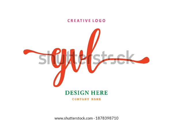 Gvl Lettering Logo Simple Easy Understand Stock Vector (Royalty Free ...