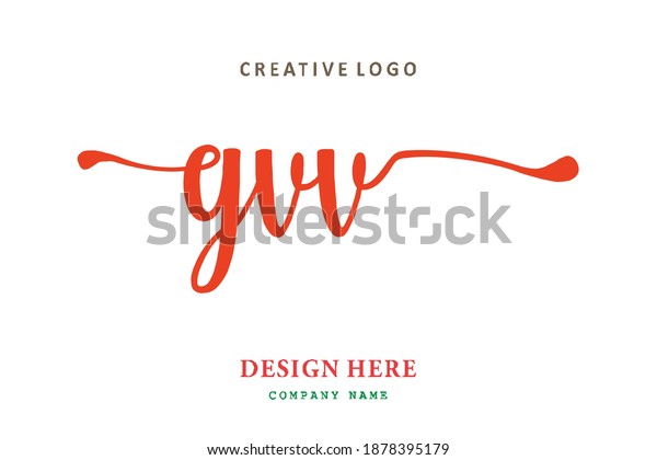 Gvv Lettering Logo Simple Easy Understand Stock Vector (Royalty Free ...