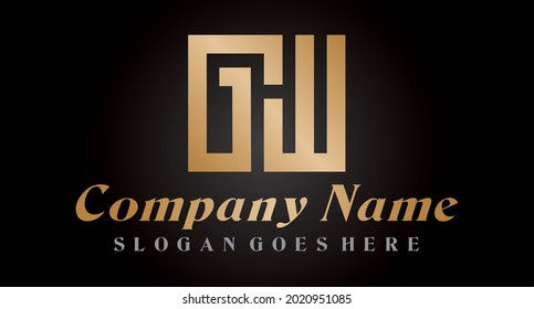 Gw Initial Letters Elegant Logo Vector Stock Vector (Royalty Free ...