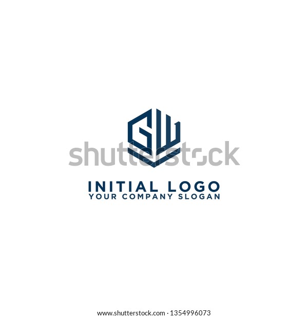 Gw Letters Initial Icons Monogram Vector: เวกเตอร์สต็อก (ปลอดค่า ...