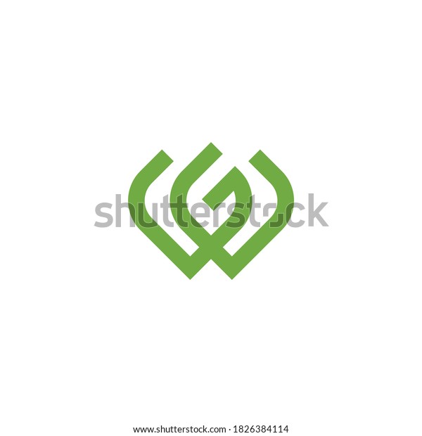 Gw Logo Symbol Letter Vector Abjad Stock Vector (Royalty Free ...