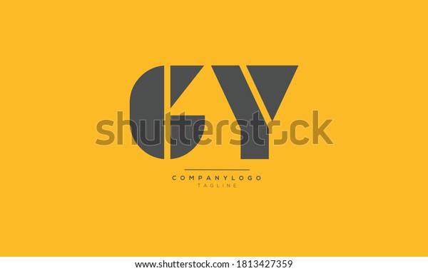 Gy Initials Monogram Letter Text Alphabet Stock Vector (Royalty Free ...