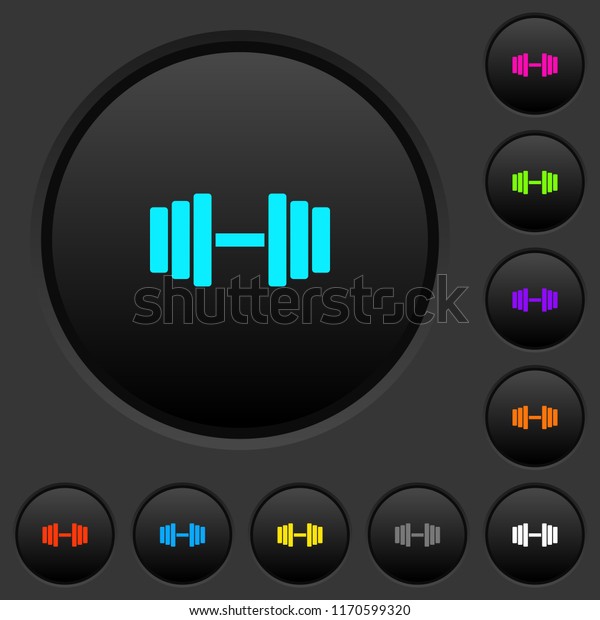 Gym Dark Push Buttons Vivid Color Stock Vector (Royalty Free) 1170599320 | Shutterstock