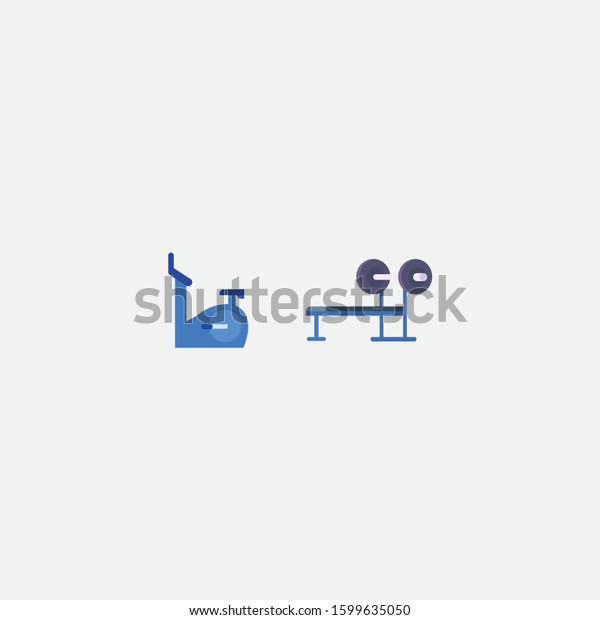 Gym Icon Graphic Element Illustration Template Stock Vector (Royalty ...