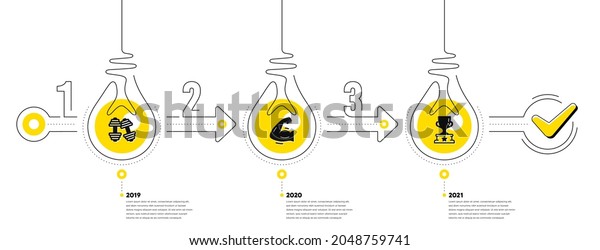 Gym Infographic Timeline 3 Steps Sport Stock Vector (Royalty Free ...
