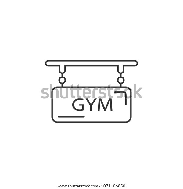 Gym Logo Icon Simple Element Illustration Stock Vector (Royalty Free ...