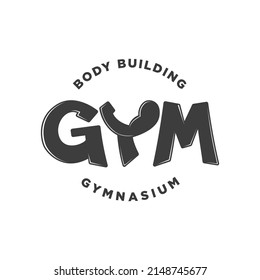 Gym Logo Wordmark Style Stock Vector (Royalty Free) 2148745677 ...